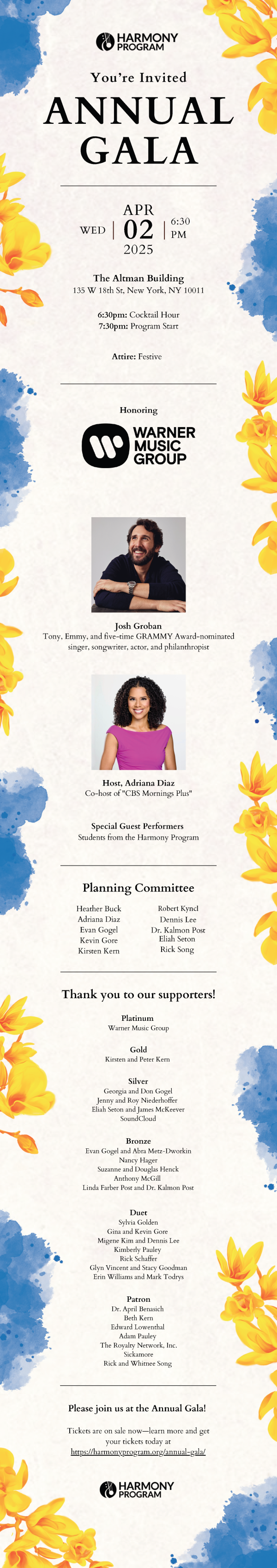2025 Gala - Harmony Program